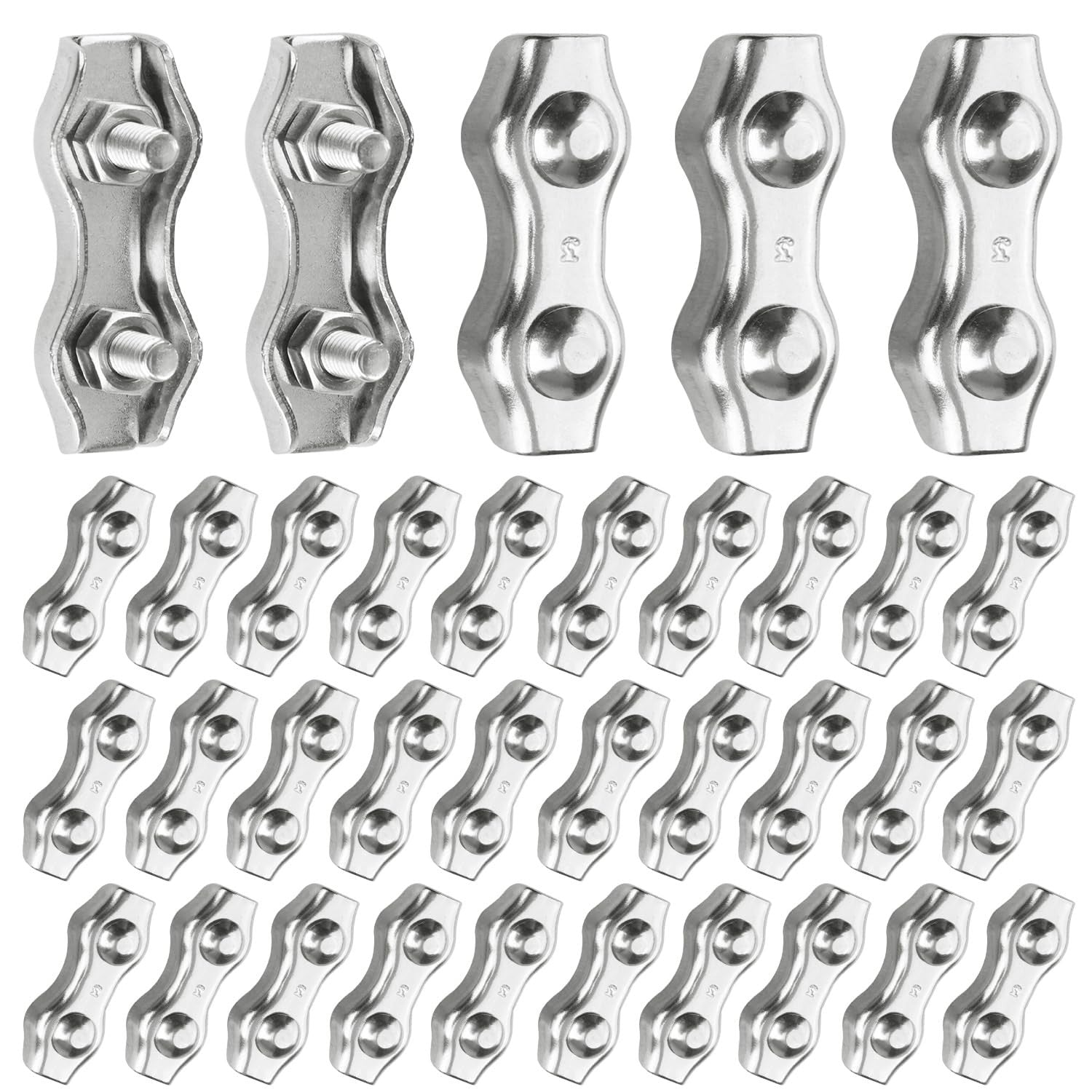 Stainless Steel T304 Duplex 2-Post Cable Wire Clamp,Wire Rope Clip Cab ...