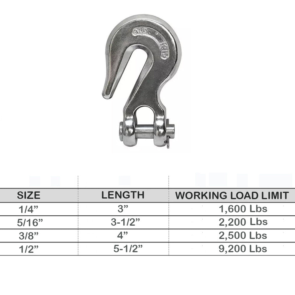 Marine Stainless Steel 316 Clevis Grab Hook Towing Tie Down Shackle Bo ...