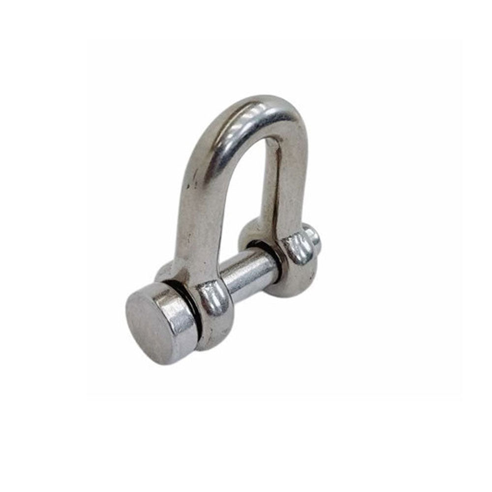 Mil-Spec Forged 3/8" Round Pin Chain Shackle 1,500 Lb WLL Stainless St ...