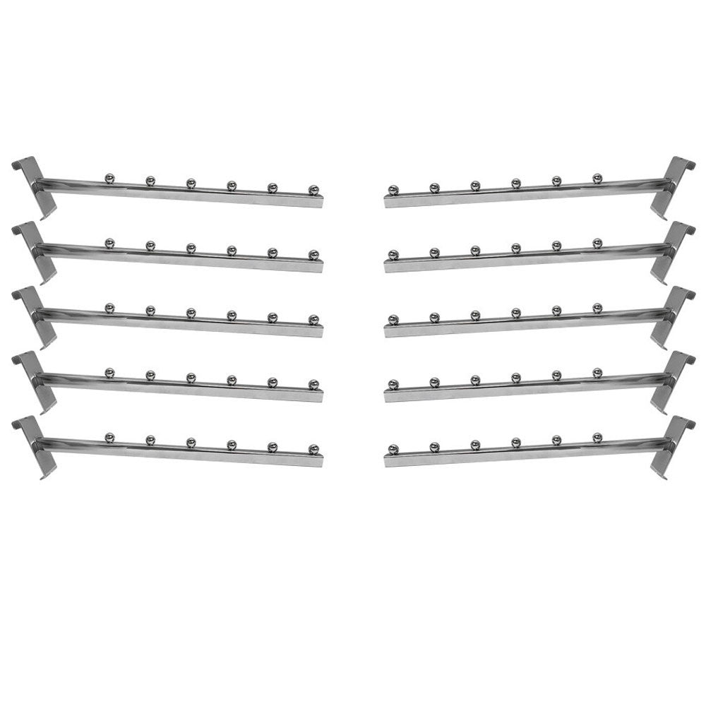 10 Pc Chrome 6-Ball Waterfall Faceouts 16.5" Gridwall Square Tube Disp ...