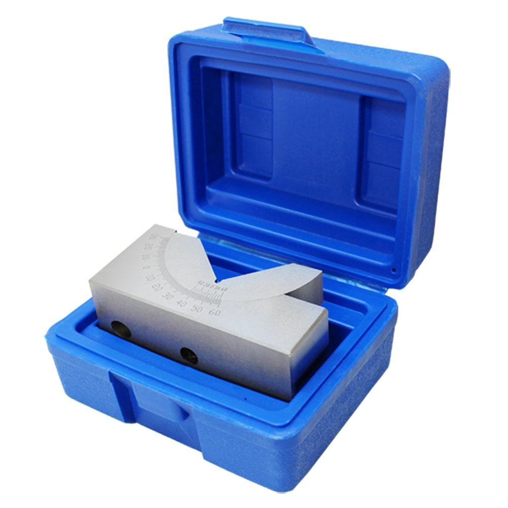 .0004"/.01mm Precision Angle Block 0-60 Degree V Groove Angle Block Ga ...