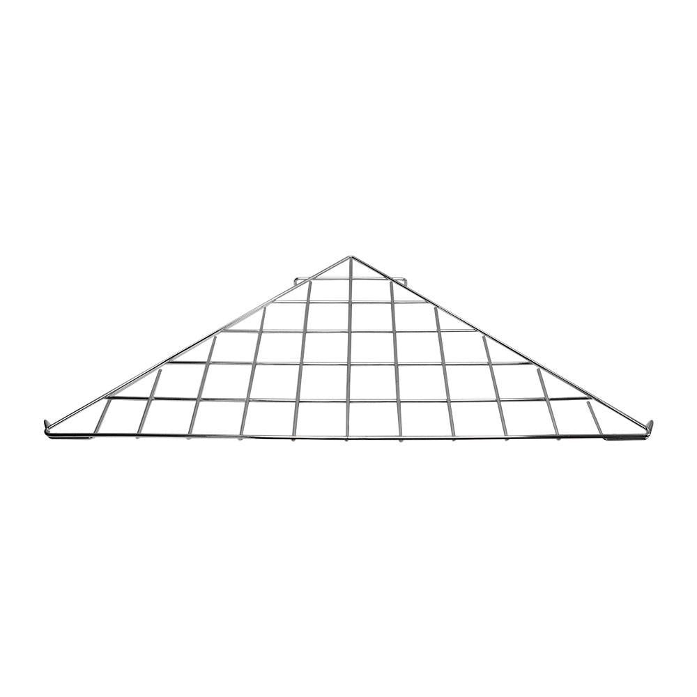 2 Pc - Chrome Corner Triangle Wire Grid Shelf Slat Grid Panel 24'' x 2 ...
