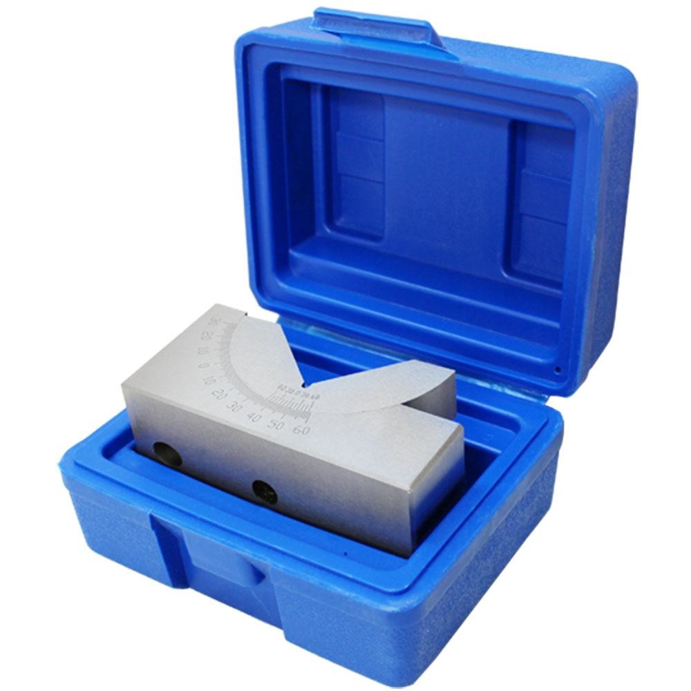 4'' x 1-13/16" x 1-13/16" Precision Angle Block 0-60 Degree V Groove A ...