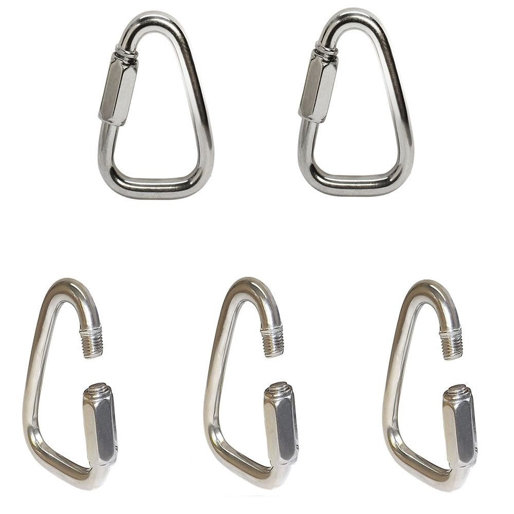 5 PCS Stainless Steel 3/8" Marine Triangle Quick Link 2220 LBS Boat Ri ...