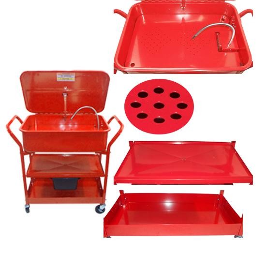 Mobile 20 Gallon PARTS WASHER Cart Pump Drying Shelf – DBM IMPORTERS