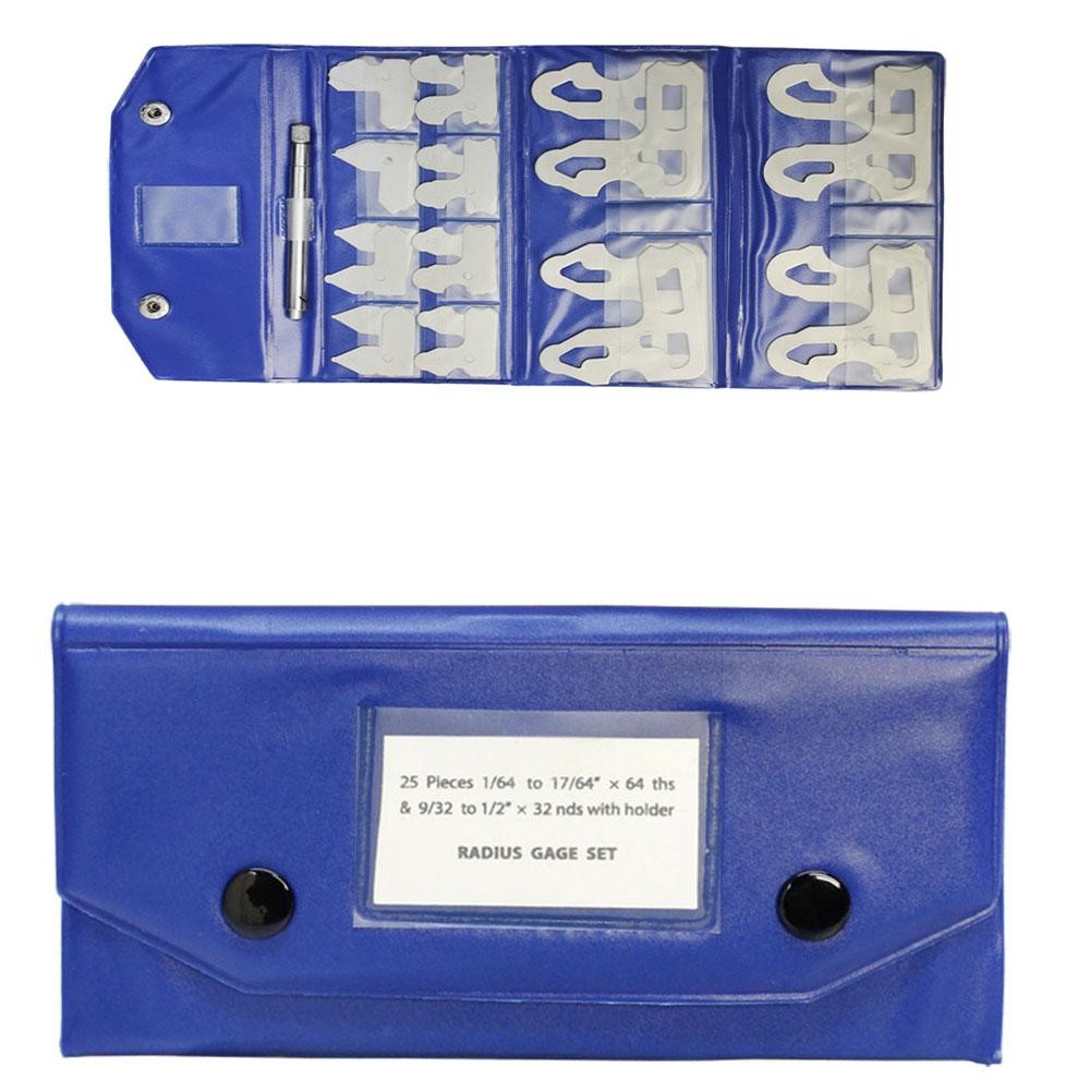 New Fractional Radius Gage Set 1/64 - 1/2" Gages Gauge 25 PC – DBM ...