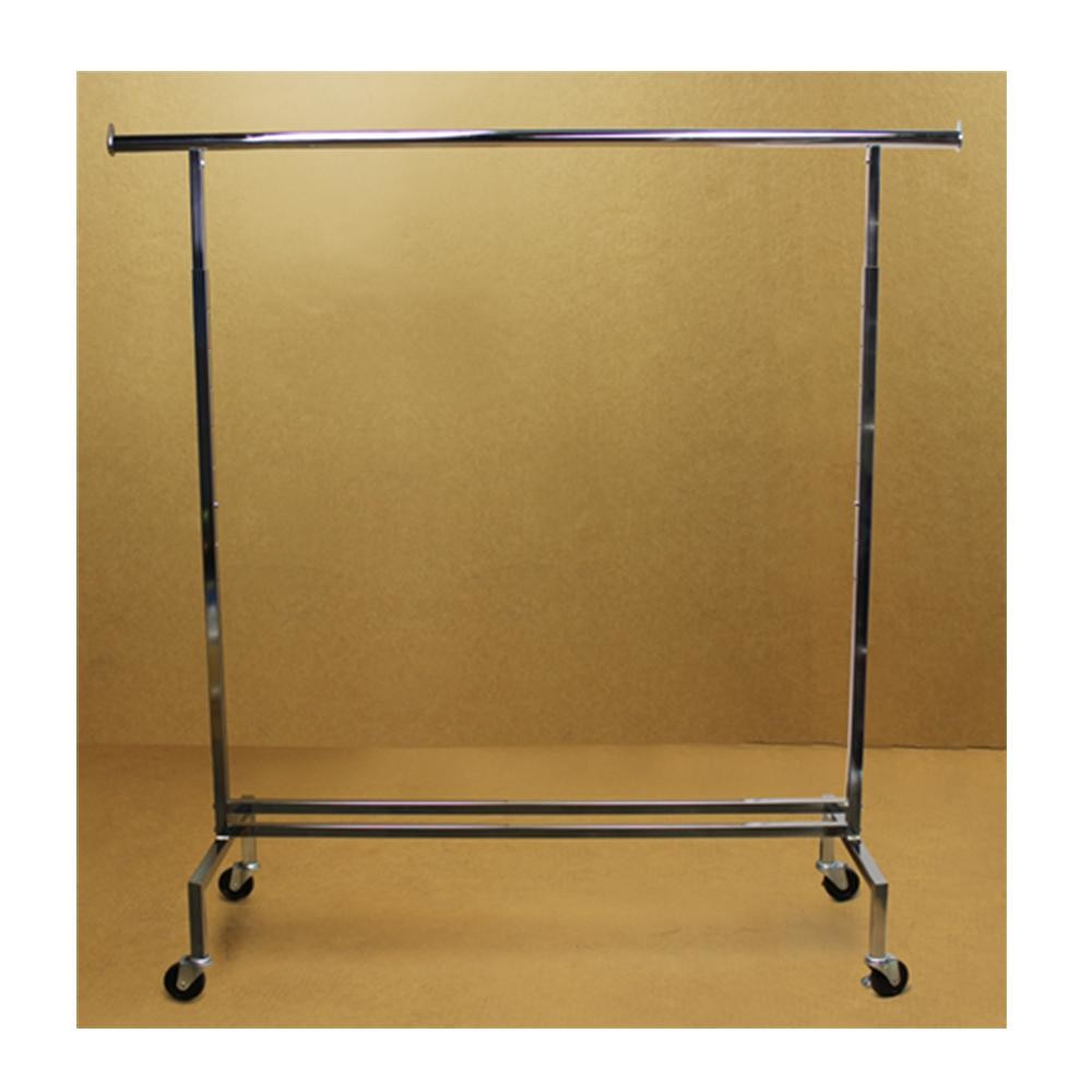 Single Bar Adjustable Clothing Garment Rack Retail Display Hanger with ...