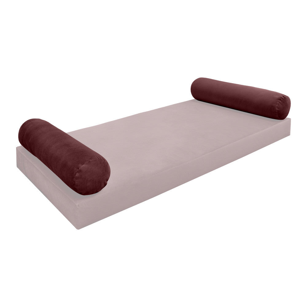 COVER ONLY Model V5 Full Velvet Knife Edge Indoor Daybed Bolster Pillo ...