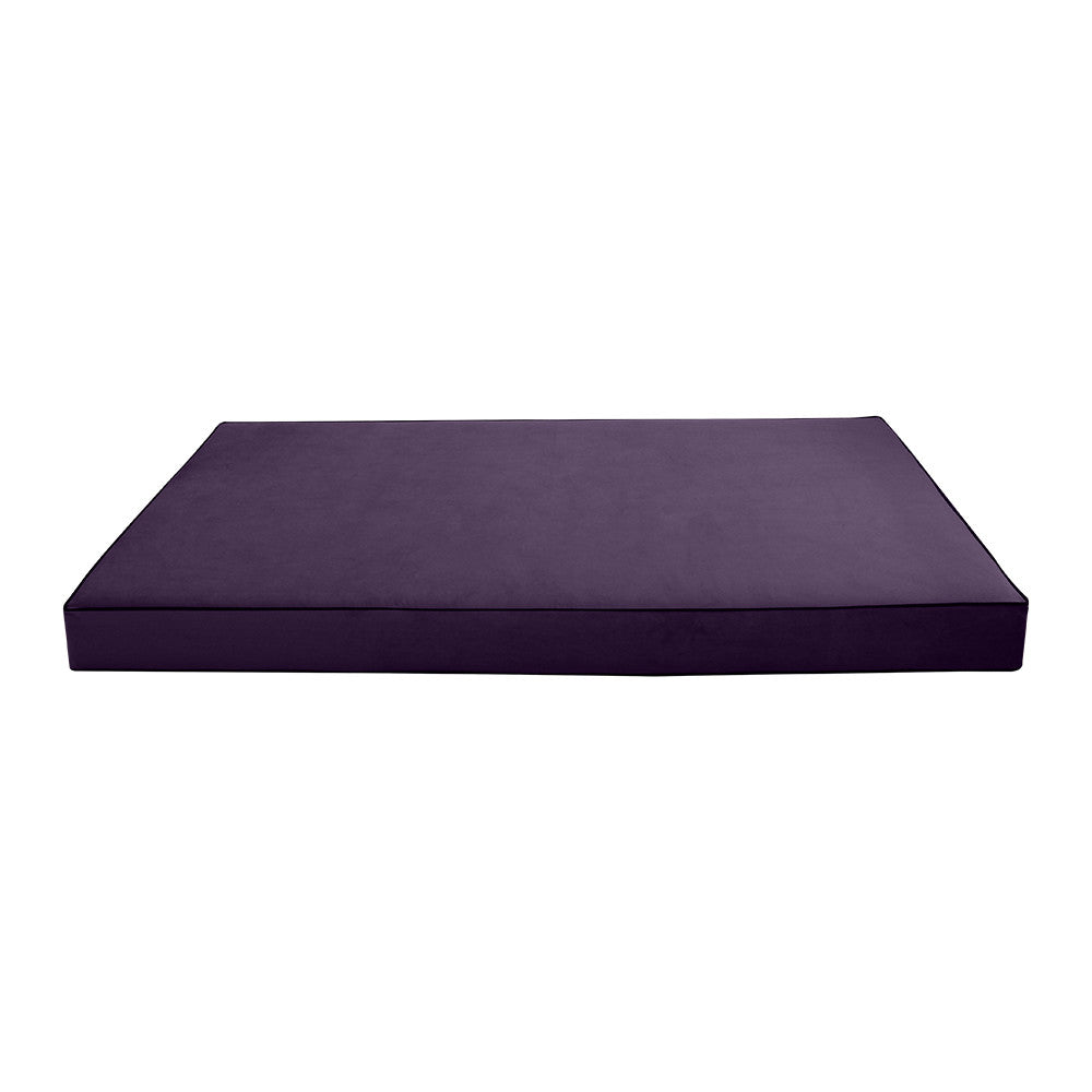 COVER ONLY Model V4 Twin Velvet Contrast Pipe Indoor Daybed Mattress C ...