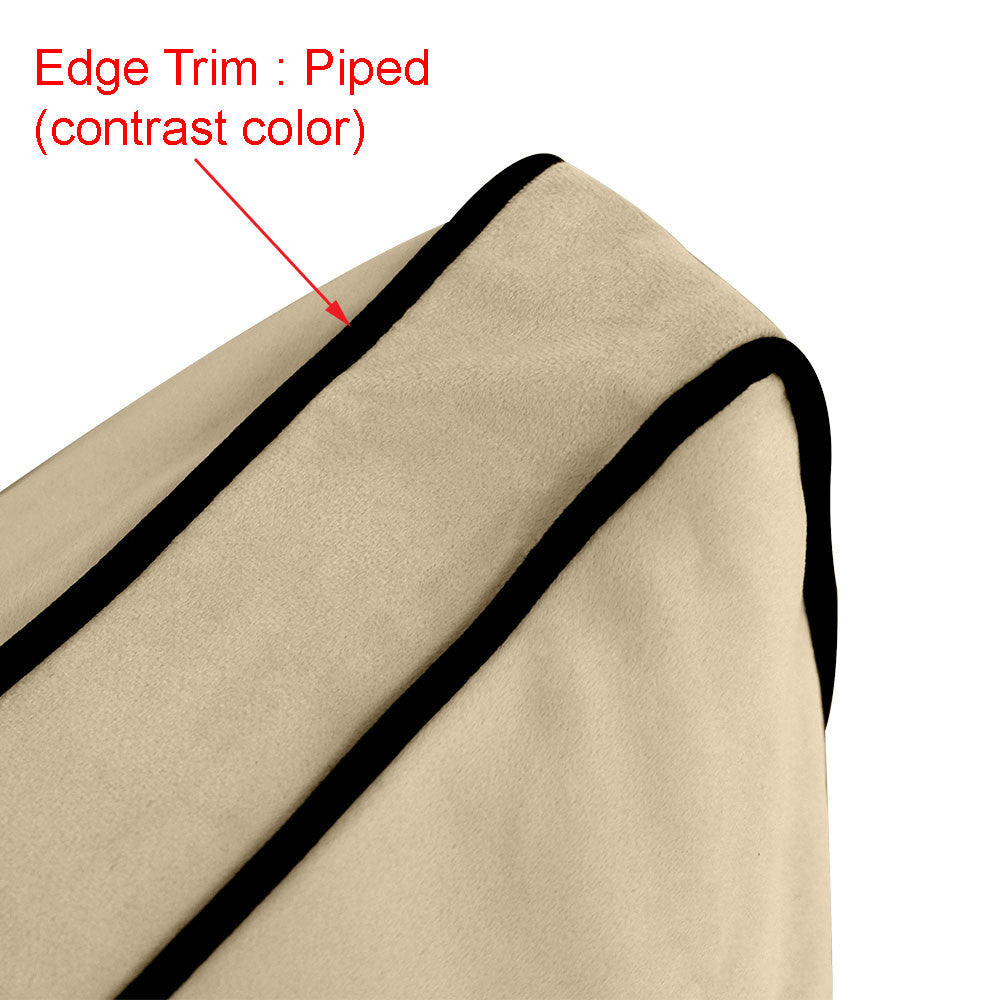 COVER ONLY Model V4 Twin Velvet Contrast Pipe Indoor Daybed Mattress C ...