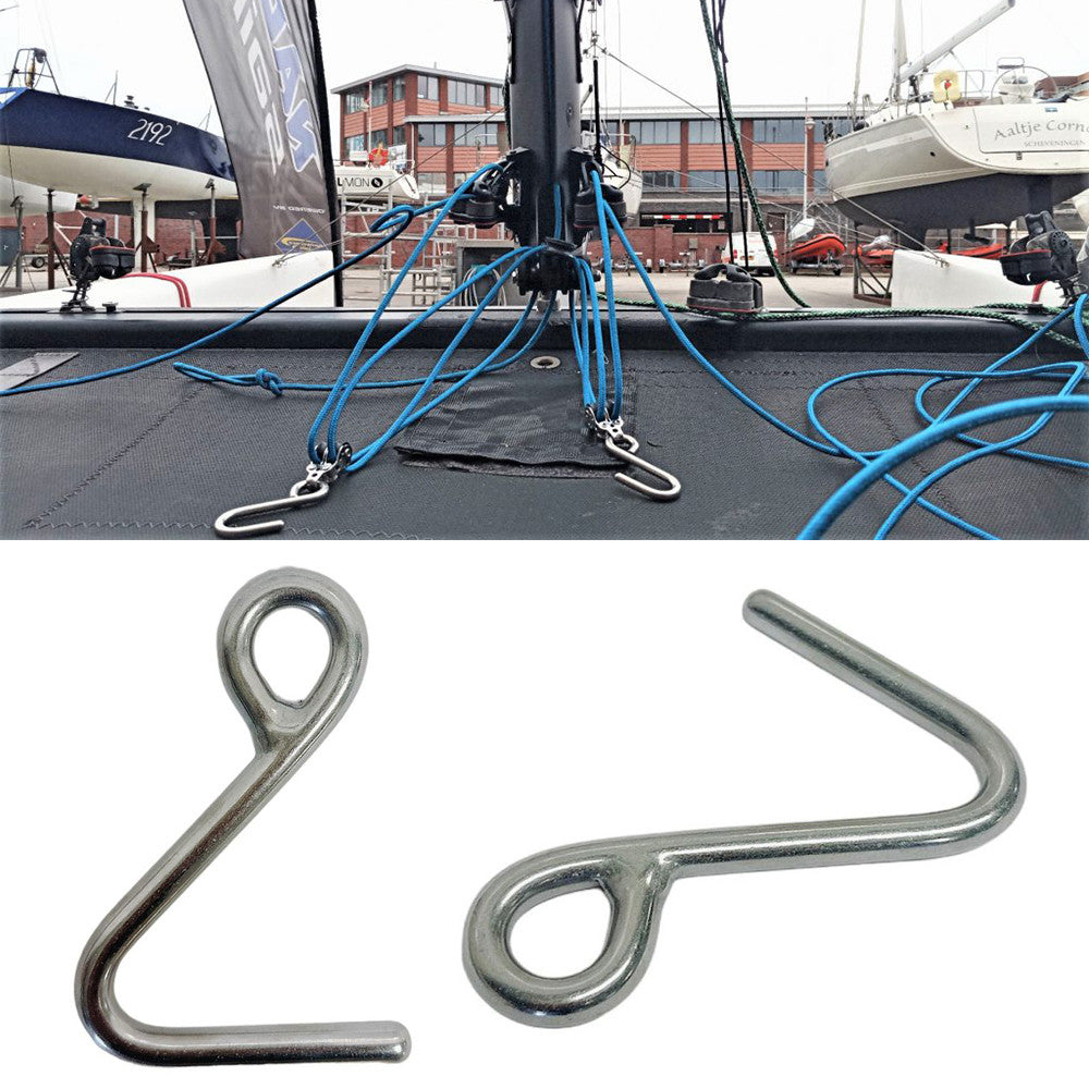 Stainless Steel Top Dock Deck Rope Yacht Marine Grade Cunningham Hook ...