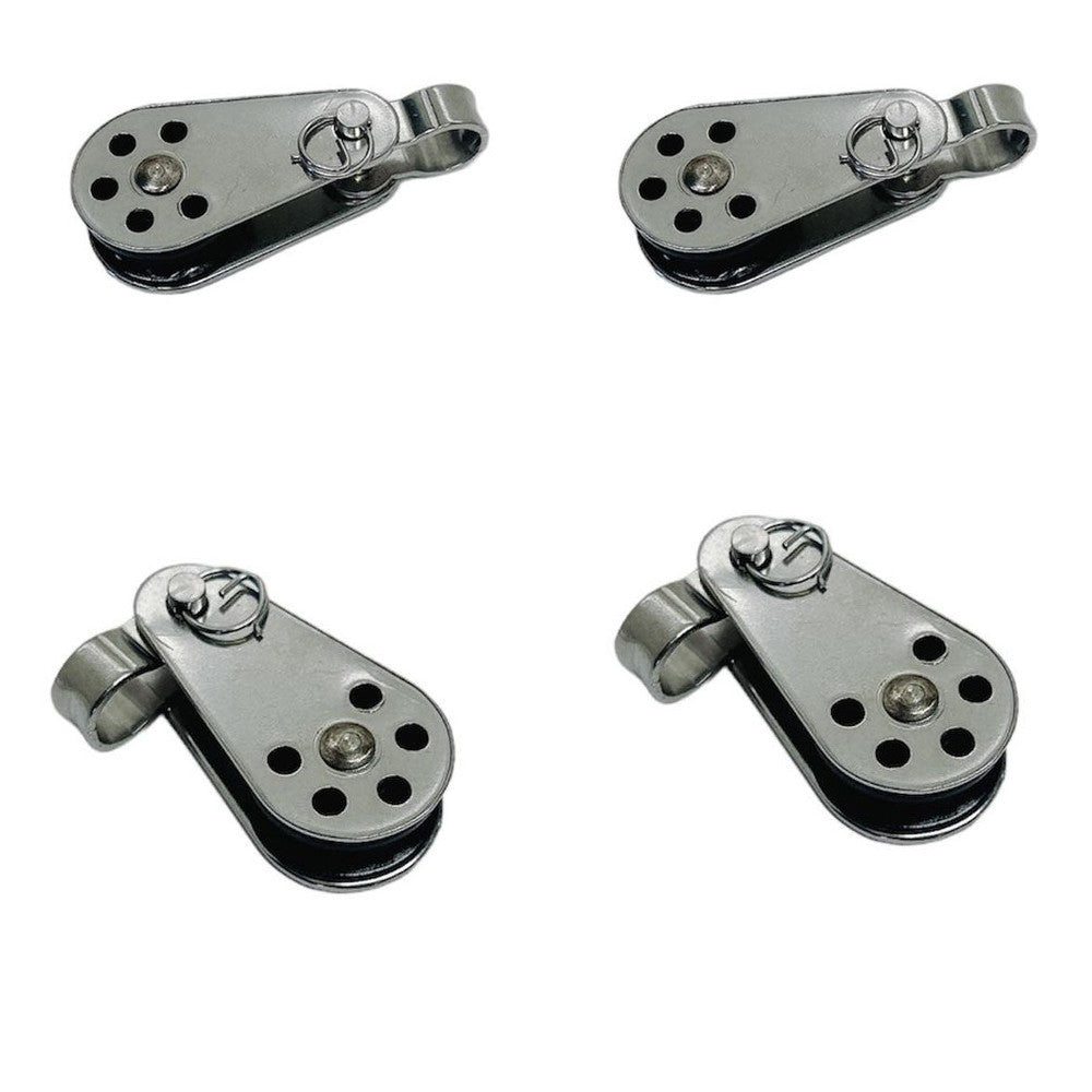 1/4" Sailing Block Stainless Steel Removable Pin & Toggle Rope Pulley ...