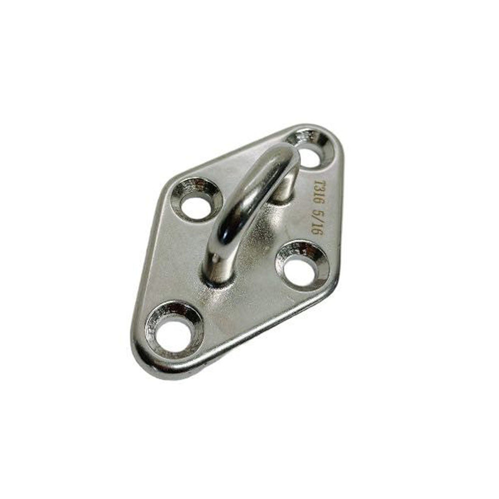 Marine Boat Diamond Pad Eye Welded SS316 Eye Pad Lift Rig Stainless St ...